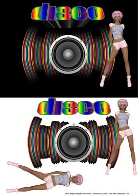 Disco Diva Card Front with Decoupage - CUP66208_376 | Craftsuprint