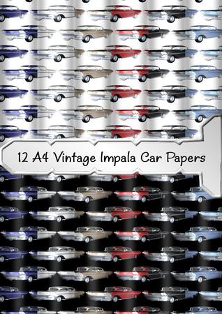 12 A4 Vintage Impala Car Backing Papers - CUP677955_376 | Craftsuprint
