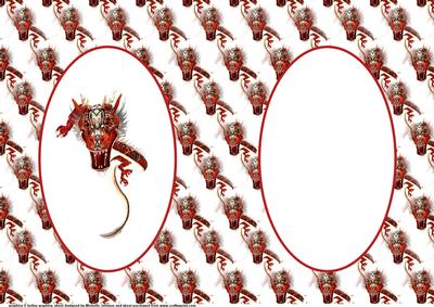 Oriental Red Dragon Insert 1 - CUP67864_376 | Craftsuprint