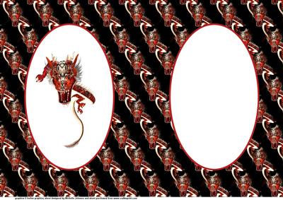 Oriental Red Dragon Insert 2 - CUP67866_376 | Craftsuprint