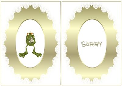 Sorry Frog Insert - CUP69961_376 | Craftsuprint