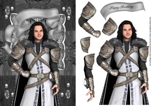 John Snow Card Front - CUP742322_376 | Craftsuprint