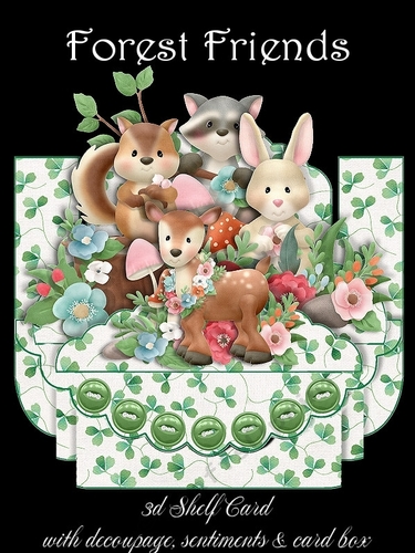 Forest Friends 3D Shelf Card Kit - CUP808139_376 | Craftsuprint
