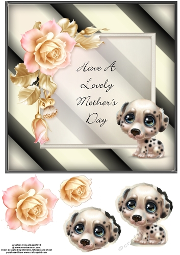 Lovely Mothers Day Dog Card 14 - CUP975612_376 | Craftsuprint