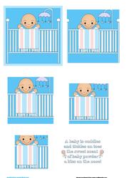 New Baby Boy Pop-up Slider Card Kit - CUP126325_376 | Craftsuprint