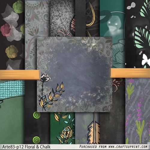 Florals & Chalk Papers Arte84-p12 - CUP957174_22197 | Craftsuprint
