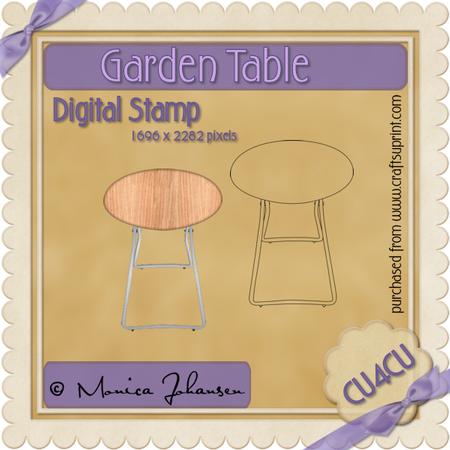 Digital Stamp, Garden Table - CUP263425_1456 | Craftsuprint