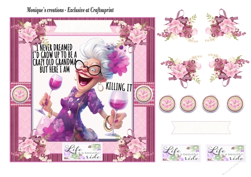 FUNNY GRANDMA - CUP1303708_2246 | Craftsuprint