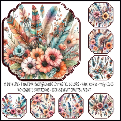 8 DIFFERENT INDIAN NATIVE BOHO STYLE - CUP1309487_2246 | Craftsuprint