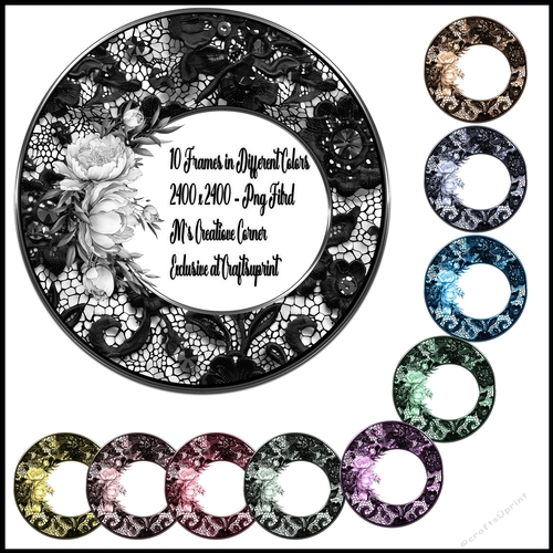 10 CIRCLE FRAMES WITH IN DIFFERENT COLORS - CUP1322898_2246 | Craftsuprint