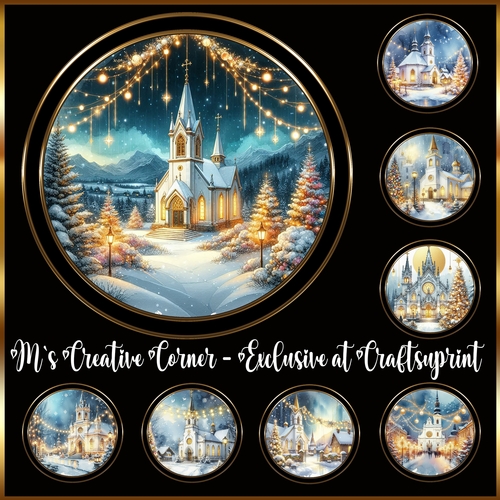 8 DIFFERENT GORGEOUS CHURCH TOPPERS - CUP1345220_2246 | Craftsuprint