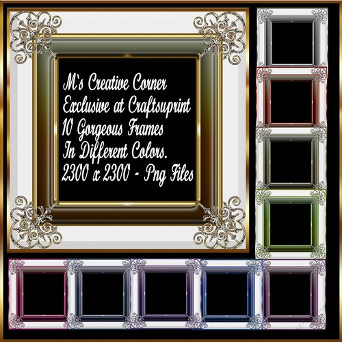10 BEAUTIFUL FRAMES IN DIFFERENT COLORS - CUP1346282_2246 | Craftsuprint