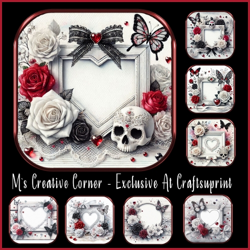 8 DIFFERENT GOTHIC FRAME TOPPERS - CUP1359749_2246 | Craftsuprint