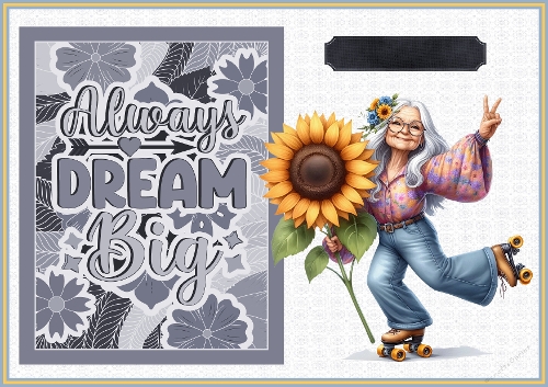 A4 CARDFRONT: ALWAYS DREAM BIG - CUP1364705_2246 | Craftsuprint