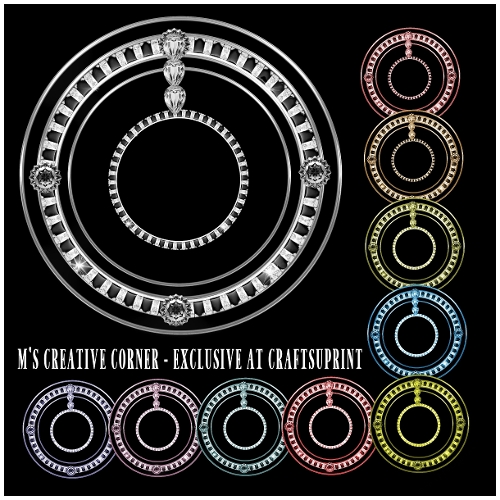 10 CIRCLE FRAMES IN DIFFERENT COLORS - CUP1365194_2246 | Craftsuprint