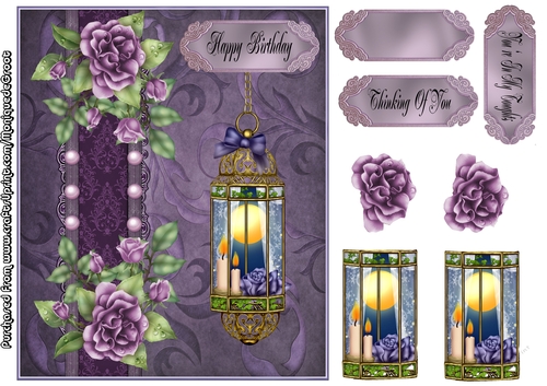 Golden Lamp Card Front Part 1 A5 - CUP725436_2246 | Craftsuprint