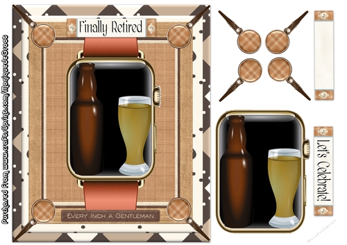 Bottle & Beer Watch Card Front A5 - CUP740875_2246 | Craftsuprint