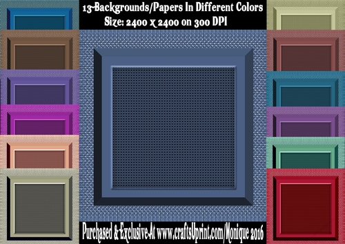 13 Backgrounds/Papers in Different Colors 8 x 8 - CUP754635_2246 ...