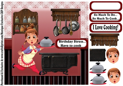 I Love Cooking Card Front - CUP760054_2246 | Craftsuprint