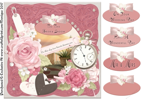 Gorgeous Wedding Card Front - CUP768934_2246 | Craftsuprint