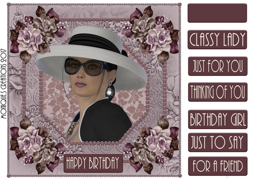 Portrait Lady Card Front - CUP775049_2246 | Craftsuprint