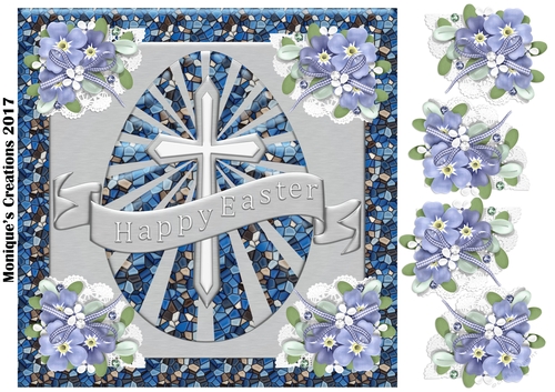 Blue Easter Card front - CUP776452_2246 | Craftsuprint