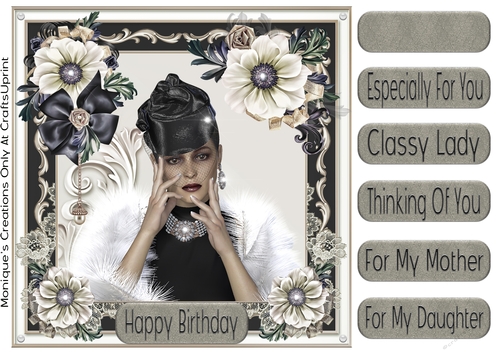 1 Classy Lady Card Front - CUP780294_2246 | Craftsuprint