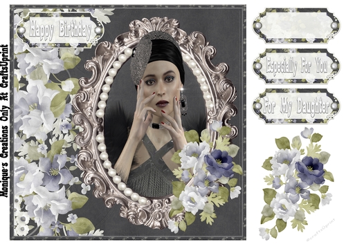 Pretty Lady Card Front - CUP781872_2246 | Craftsuprint