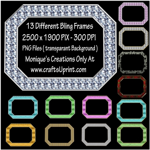 13 Different Bling Frames - CUP786431_2246 | Craftsuprint