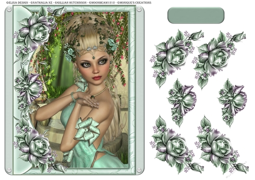 Elegant Lady 2 Card Front - CUP876510_2246 | Craftsuprint