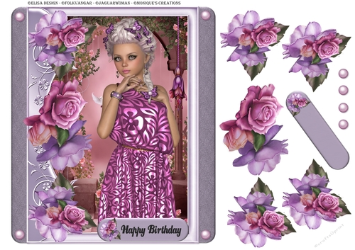 Elegant Lady 12 Card Front - CUP877093_2246 | Craftsuprint