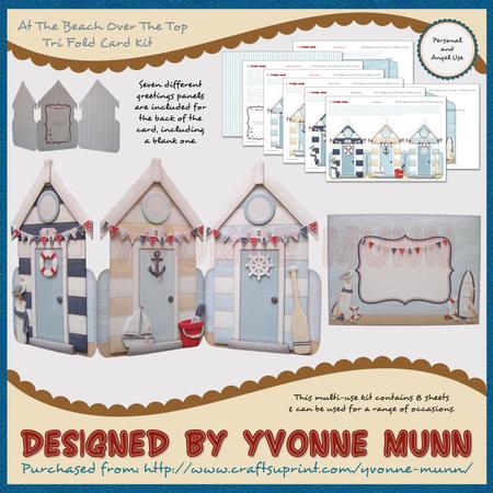 At the Beach Over the Top Tri Fold Card Kit - CUP557016_2111 | Craftsuprint