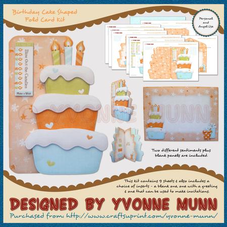Birthday Cake Shaped Fold Card Kit - CUP558431_2111 | Craftsuprint