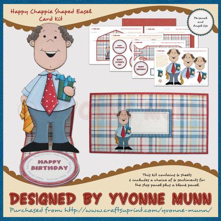 Happy Chappie Shaped Easel Card Kit - CUP567406_2111 | Craftsuprint