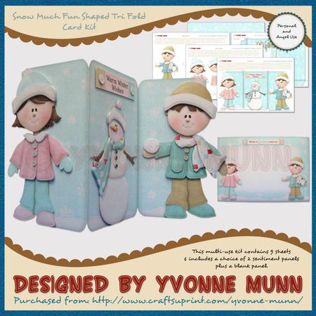 Snow Much Fun Shaped Tri Fold Card Kit - CUP568577_2111 | Craftsuprint