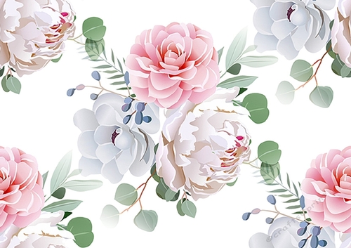 pretty delicate roses backing paper (big) - CUP1000630_415 | Craftsuprint