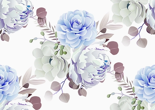 pretty delicate blue roses backing paper (big) - CUP1000684_415 ...