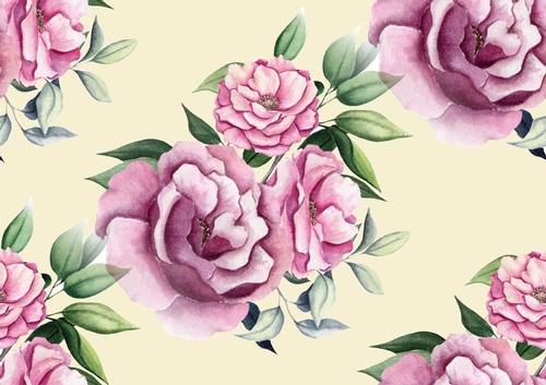 Pretty big pink roses with( cream background) backing paper ...