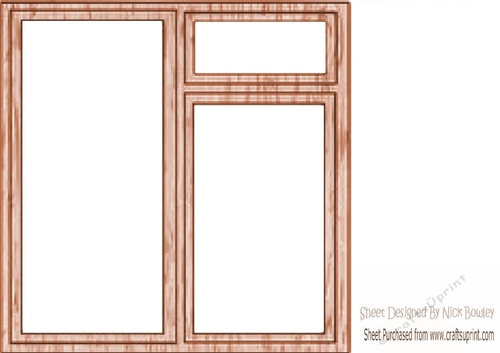 Brown Wood effect window frame 8X8 Card front - CUP1016619_415 ...