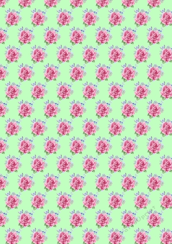 pink roses floral backing paper (small green) - CUP1019278_415 ...