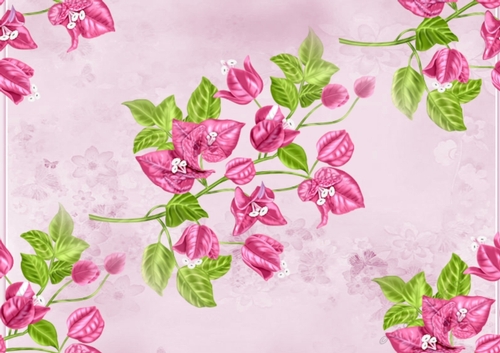 Pretty pink floral backing paper (big) - CUP1020792_415 | Craftsuprint