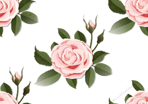 Pretty pink roses backing paper (large) - CUP1027955_415 | Craftsuprint