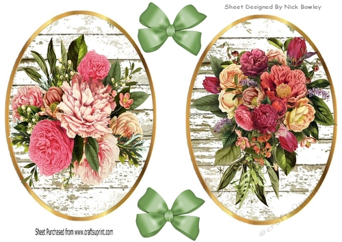 2 Beautiful Rich & Luscious vintage flower toppers - CUP1037613_415 ...