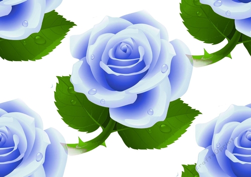 Pretty blue rose backing paper (large) - CUP1054360_415 | Craftsuprint