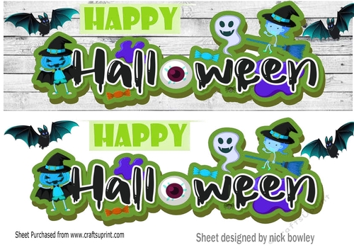 Halloween with bats and word large DL (green) - CUP1074352_415 ...