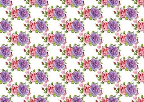 Pretty pink purple roses backing paper (small) - CUP1104796_415 ...