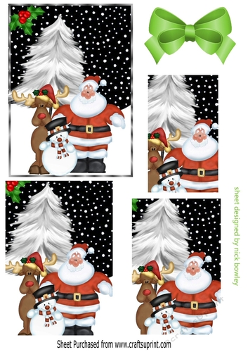 Lovely santa and friends pyramids - CUP1115897_415 | Craftsuprint