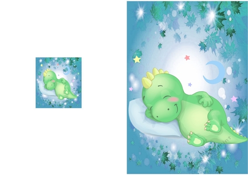 Cute little snuggle snooze dino A5 Folded card - CUP1126023_415 ...