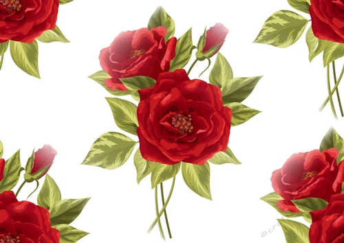 Pretty Red Roses backing paper (big) - CUP1170186_415 | Craftsuprint