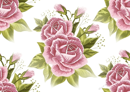 Pretty Pink Roses with Gyps backing paper (Big) - CUP1170222_415 ...